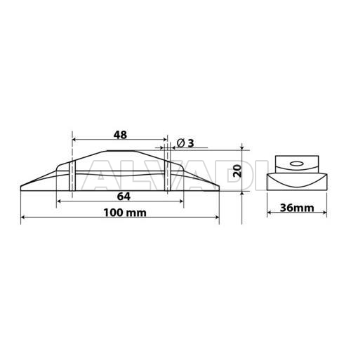 Side light 2 LEDs, 24V, white AL23220312 - alvadi.ee