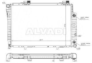 Radiator HS-PA372-MS023 2025002203 for Mercedes-Benz - alvadi.ee